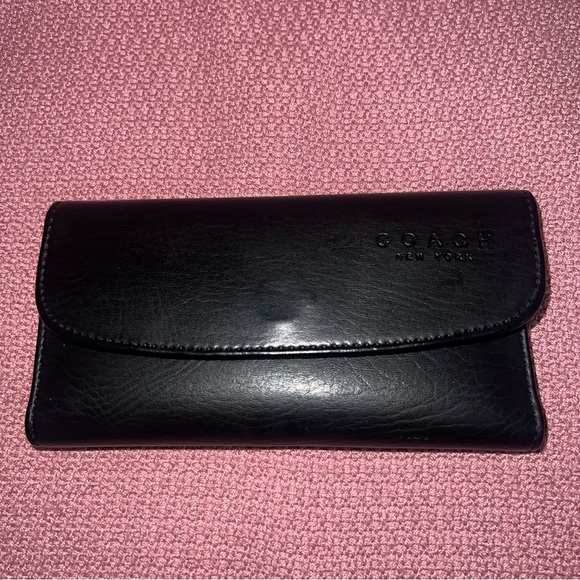 Coach | Bags | Vintage Coach Leather Combo Wallet Checkbook Cover ...